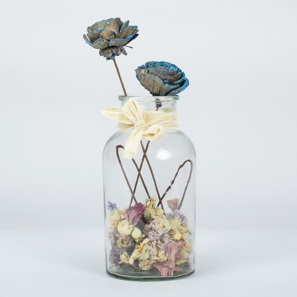 Blue Roses Dried Flower Arrangement - MY FLOWERS